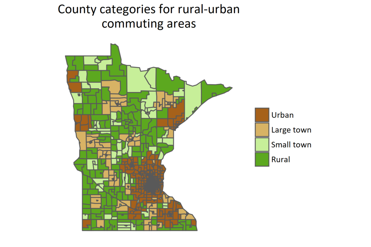 Rural-Urban Commuting Areas – Explanation of County Categories | Center ...