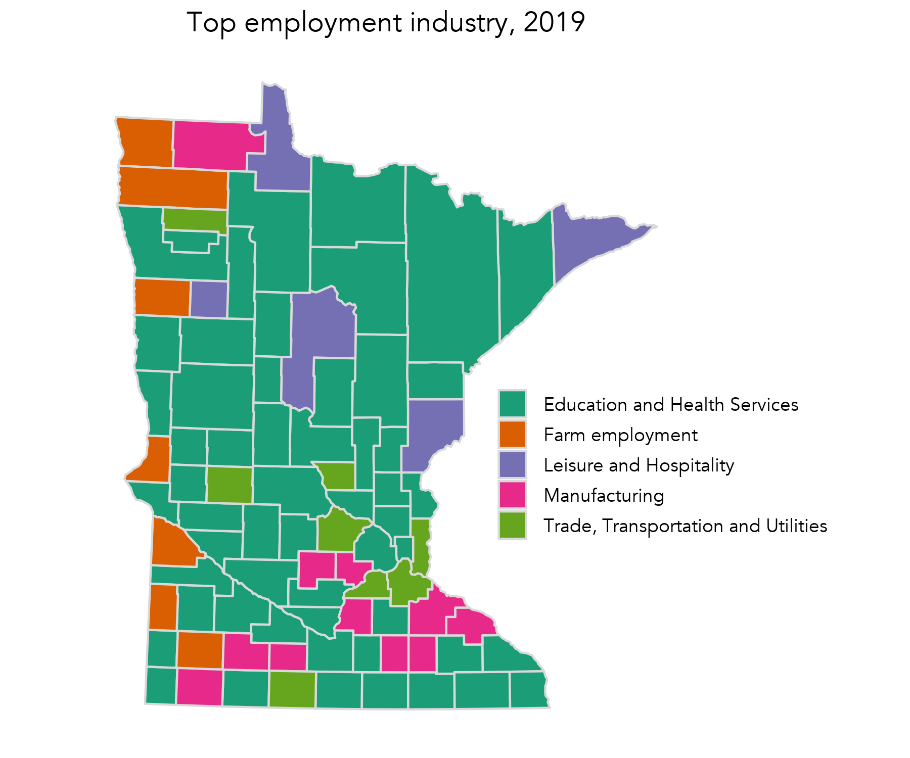 State of Rural Highlight - nuance in the top employment industries ...
