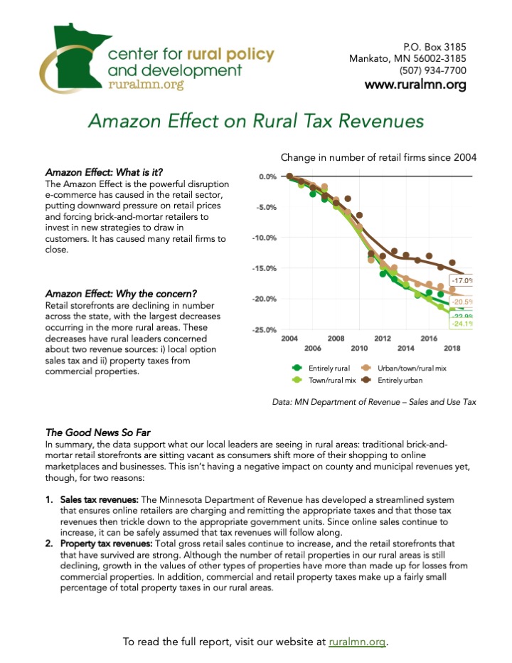 Amazon effect and rural tax revenues | Center for Rural Policy and ...