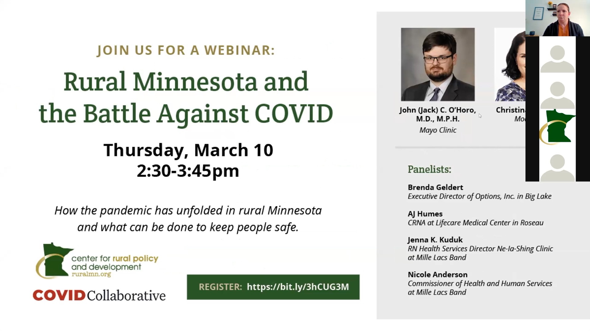 Webinar - Rural Minnesota and the battle against COVID | Center for ...