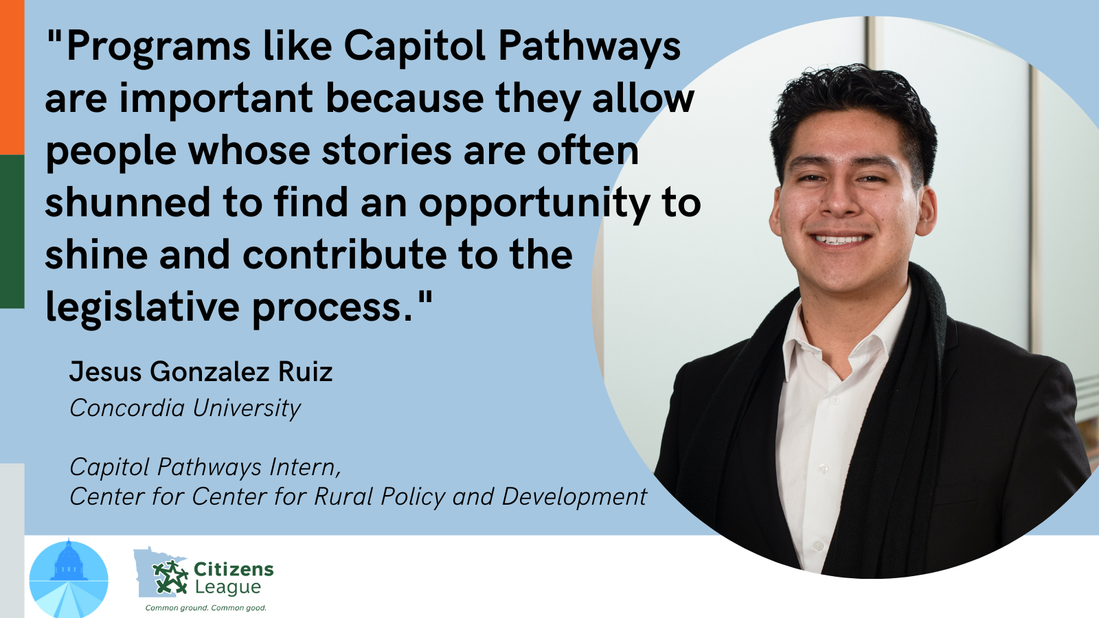 Jesus Gonzalez - CRPD Capital Pathways Intern | Center for Rural Policy and Development