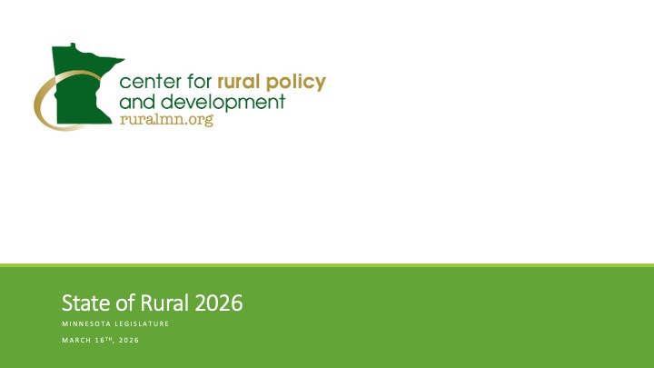 The State of Rural 2026 | Center for Rural Policy and Development